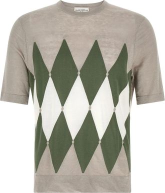 Ballantyne Homme, Tops, Gris, Taille: 3XL Argyle T-shirt