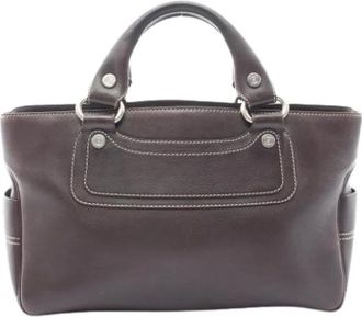 Celine Sac &agrave; main vintage en cuir Pre-owned - Femme - Pre-owned - Brun - Taille: ONE Size
