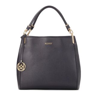Kazar Femme, Sacs, Bleu, Taille: ONE Size Grand sac &agrave; main bleu marine avec pendentif