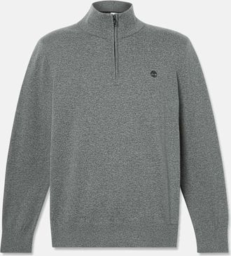 Timberland Williams River Pullover mit 1/4-Rei&szlig;verschluss f&uuml;r Herren in Grau, Herren, Grau, Gr&ouml;&szlig;e