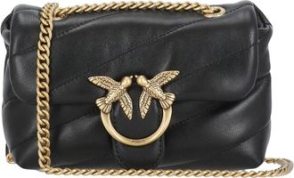 Pinko Pinko, Femme, Sacs, Noir, Taille: ONE Size Love Baby Puff Shoulder Bag
