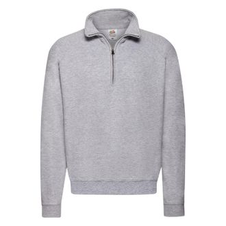 Fruit Of The Loom Fruit of the Loom - Classic Sweatshirt mit kurzem Rei&szlig;verschluss f&uuml;r Herren (Grau meliert)