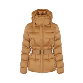 Elisabetta Franchi Pufferjacke aus Segeltuch - - Jackets - Damen - Braun - S