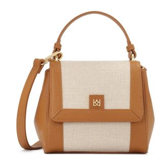 Kazar Zweifarbige Handtasche aus kombinierten Materialien - - Bags - Damen - Braun - ONE SIZE