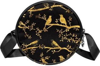 Generic Petit sac &agrave; bandouli&egrave;re Circle pour femme, petit sac &agrave; bandouli&egrave;re dor&eacute; avec fermeture &eacute;clair, bretelles r&eacute;glables, sac &agrave; main rond d&eacute;contract&eacute; pour f