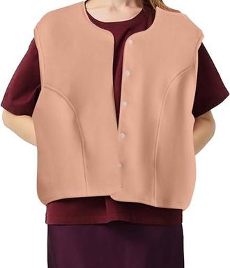 Generic Vestes pour femmes 2026 gilet avec velours &eacute;pais et camisole veste 2025 ample d&eacute;contract&eacute;, rose gold, XXL