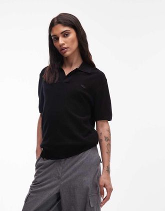 Lacoste Oversize-Pullover in Schwarz