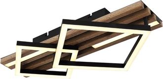 Globo Lighting Deckenleuchte Deckenlampe Holzlampe led Wohnzimmerlampe 3 Stufen l 47,5 cm