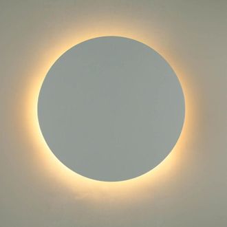 Licht-Erlebnisse Applique Blanc M&eacute;tal &Oslash; 40 cm rond plat Moderne Lampe murale