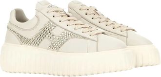 Hogan Low-Top Sneaker - Flat Shoes Yogurt Bianco Marmo - Gr. 37,5 (EU) - in Wei&szlig; - f&uuml;r Damen