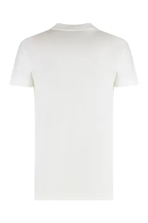 Pinko Womens Crew-Neck Cotton T-Shirt White Snow T-Shirts & Jerseys