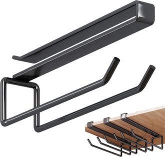 Generic Weinglas Aufh&auml;nger - Ohne Bohren Platzsparende Metall Konstruktion Zum Unterbau | Gl&auml;ser Organizer Zum Aufh&auml;ngen | F&uuml;r Die K&uuml;che Bar Wohnzimmer Als De