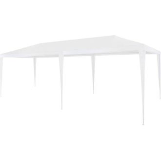 vidaXL Tente de r&eacute;ception 3x6 m pe Blanc