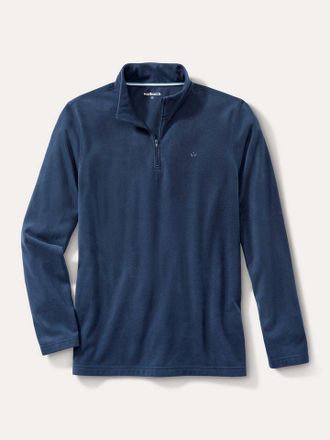 Walbusch Langarmshirt Herren Ultraleicht Thermoshirt Fleece Troyer Langarm pflegeleicht Antipilling, antistatisch, besonders weich, waschmaschinenfest