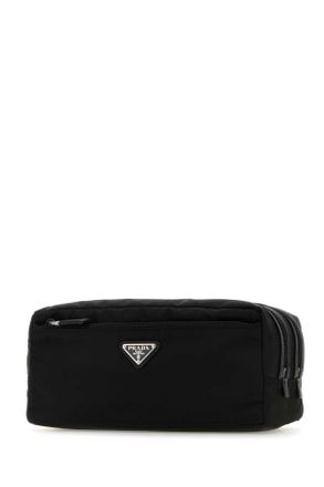 Prada Mens Black Re-Nylon Beauty Case F0002 Recycledpolyamide-Calfleather Accessory