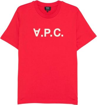 A.P.C. A.p.c., Homme, Tops, Rouge, Taille: XL Standard Grand VPC T-Shirt