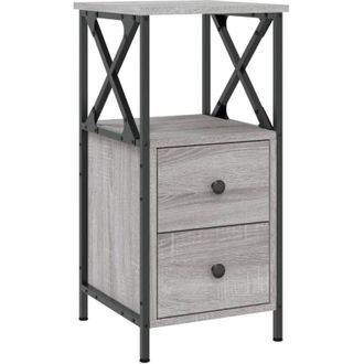 vidaXL Nachttisch Grau Sonoma-Eiche 34x35,5x70 cm Holzwerkstoff Vidaxl