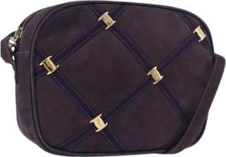 Ferragamo Sac bandouli&egrave;re en daim Pre-owned - Femme - Pre-owned - Violet - Taille: ONE Size
