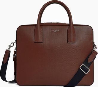 Le Tanneur D&uuml;nne Aktentasche Emile 14 Zoll aus T-Signaturleder