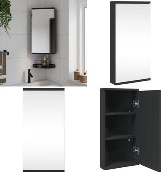 vidaXL Vidaxl - Armoire de bain à miroir dangle noir 30x24x60 cm