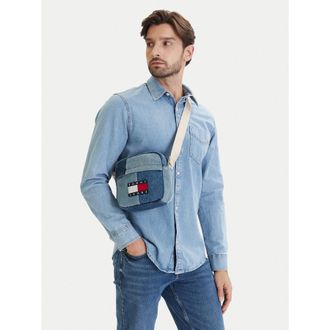 Tommy Jeans Umh&auml;ngetasche Tommy Jeans Tjm Denim Patchwork Reporter AM0AM14287 Blau