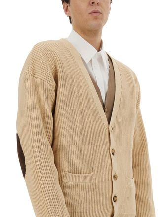 Moschino Organic Cotton Blend Cardigan - Beige