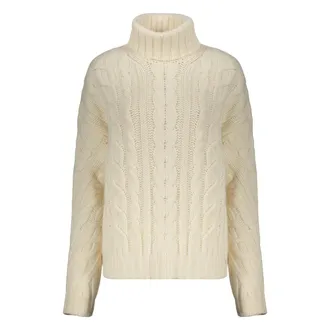 Herno Femme, Pulls, Blanc, Taille: 36 FR Pull &agrave; col roul&eacute; en maille