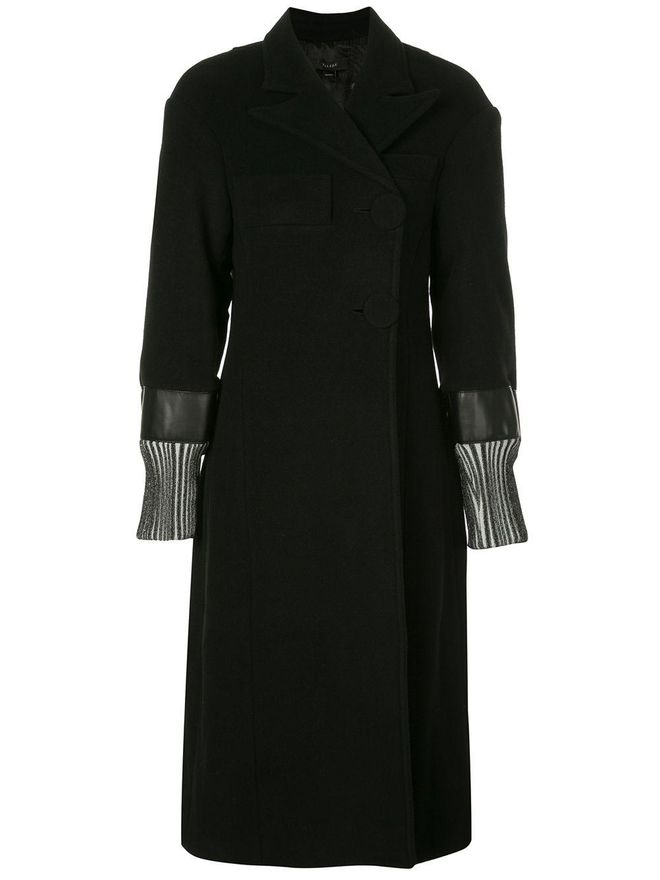 Mittellanger Oversized-Mantel - Schwarz