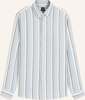 HUGO BOSS Hemd Ricoplus Regular Fit blau