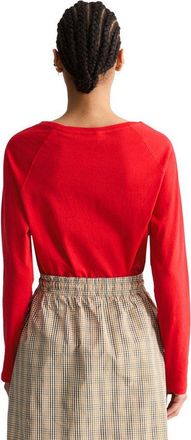 Marc O'Polo Denim Longsleeve relaxed fit mit Raglan-&Auml;rmeln, U-Boot-Ausschnitt