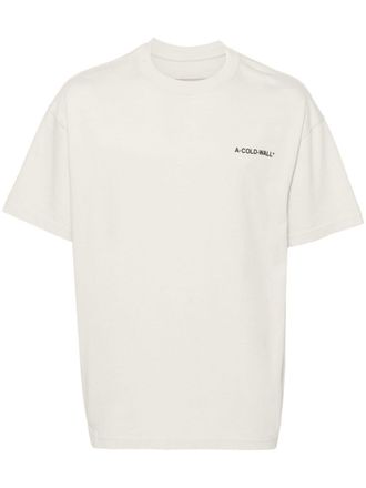 A-Cold-Wall* t-shirt en coton &agrave; logo floqu&eacute; - Tons neutres