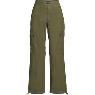 Lands End Popeline-Cargohose, Damen, Größe:42 regular, Grün, Baumwolle, by Lands End