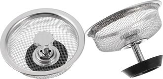 Artibetter DONFAMDS 2 St&uuml;ck Sp&uuml;lbeckensieb Edelstahl mit Griff K&uuml;chensp&uuml;lenfilter Abflusssieb Korb mit Gummistopfen Feinmaschiges K&uuml;chensp&uuml;lensieb f&uuml;r K&uuml;chenabfa