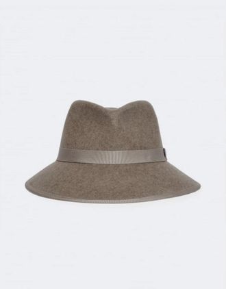 Max Mara Femme, Accessoires, Beige, Taille: 57 CM Chapeau en feutre de laine