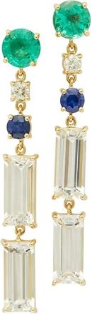 Yi Collection 18k yellow gold Shanghai multi-stone earrings