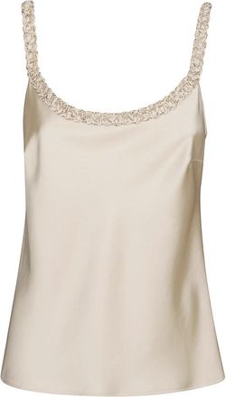 D.exterior Femme, Tops, Beige, Taille: 38 FR Satin Catena Top