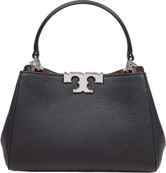 Tory Burch Tory Burch Hobo Bags - Eleanor Mini Satchel In Hammered Leather Black - Gr. unisize - in Schwarz - f&uuml;r Damen