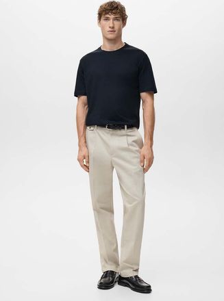 Mango T-shirt 100 % coton regular-fit bleu marine - Homme - XXL - MANGO MAN