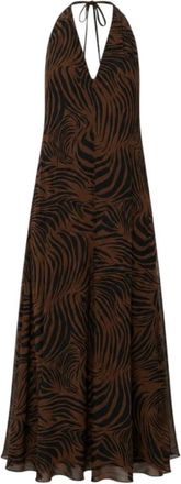 Max Mara Femme, Robes, Brun, Taille: 40 FR Robe Longue en Soie