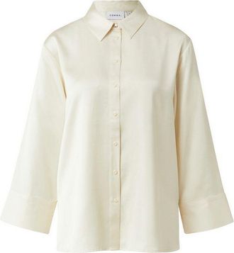 Comma Langarmbluse Bluse Satinbluse aus Viskose mit verstellbarer Manschette