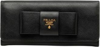 Prada Portefeuille long (bi-pli) Pre-owned - Femme - Pre-owned - Noir - Taille: ONE Size