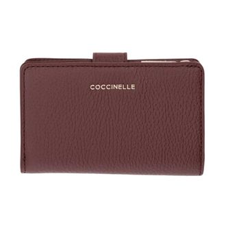 Coccinelle MW5 Portefeuille Souple M&eacute;tallis&eacute; - Femme - Accessoires - Rouge - Taille: ONE Size