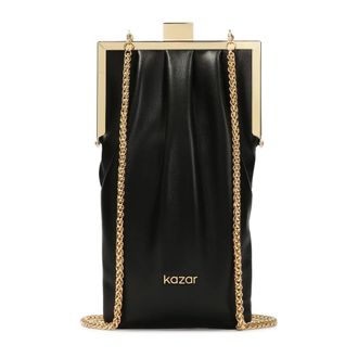 Kazar Verl&auml;ngerte Lederkettenhandtasche - - Bags - Damen - Schwarzk - ONE SIZE