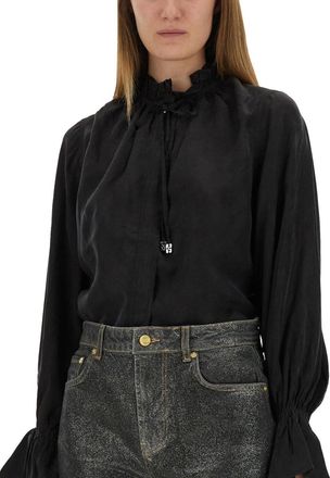 Ganni Fluid Cupro Shirt - Black