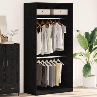 vidaXL Vidaxl - Armoire Ch&ecirc;ne noir 100 x 50 x 200 cm Bois ding&eacute;nierie
