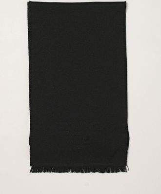 Emporio Armani Strickschal aus reiner Wolle mit gerippten Kanten