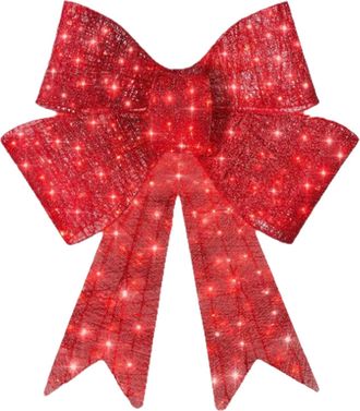 Generic Weihnachtskranzschleife - gro&szlig;es dekoratives beleuchtetes Band, wiederverwendbares Partyzubeh&ouml;r | Dekoration f&uuml;r Haus, Eingang, Terrasse, Treppenhaus,