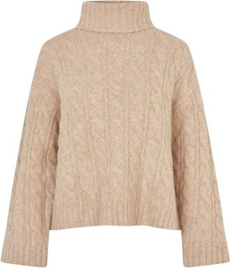 Lollys Laundry Pull en maille ResnoLL LS - Femme - Pulls - Beige - Taille: 36 FR