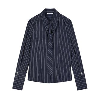Patrizia Pepe Hemd mit Krawatte - - Blouses & Shirts - Damen - Blau - XL