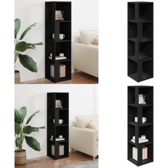 vidaXL Vidaxl - Armoire dangle Noir 33x33x132 cm Bois ding&eacute;nierie - Meuble Dangle - Armoire Dangle - Rangement Mural - Meuble Noir - &Eacute;tag&egrave;re Dangle